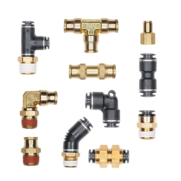 Push Connect Air Line Fittings Air Brake Push To Connect PTC / Quick
